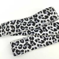 China Factory Wholesale Soft Velour Black and White Pattern Jacquard Elastic Band for Garment for sale