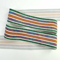 China Hot Selling Custom Size Nylon Colorful Shiny Jacquard Elastic band for Clothing for sale