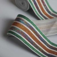 China Hot Selling Custom Size Nylon Colorful Shiny Jacquard Elastic band for Clothing for sale