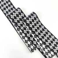 China Black White rhombic Jacquard Garments Underwear Elastic Band for sale