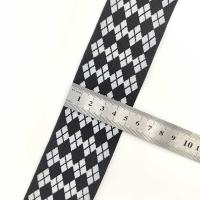 China Black White rhombic Jacquard Garments Underwear Elastic Band for sale
