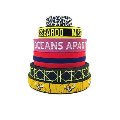 China Eco-friendly biodegradable elastic band jacquard shiny elastic band jacquard elastic band for sale