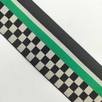 China Black Wide Jacquard Elastic Web Band Check Stripe Pattern Elastic Band 7 cm Elastic Band for sale