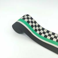 China Black Wide Jacquard Elastic Web Band Check Stripe Pattern Elastic Band 7 cm Elastic Band for sale