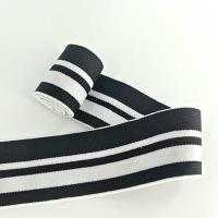 China Custom Elastic Edge Band Stripe Elastic Waistband Fancy Jacquard Elastic Webbing for Clothing for sale