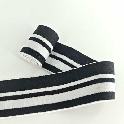 China Custom Elastic Edge Band Stripe Elastic Waistband Fancy Jacquard Elastic Webbing for Clothing for sale