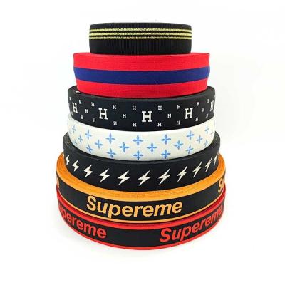 China Huge inventory woven jacquard custom factory shantou shandong shanghai elastic band for garment for sale