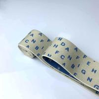 China Modern Design Yarn-dyed Polyester English Letter Jacquard Web Band Elastic Waistband for Headgear for sale