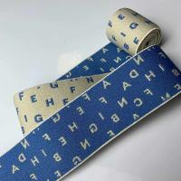 China Modern Design Yarn-dyed Polyester English Letter Jacquard Web Band Elastic Waistband for Headgear for sale