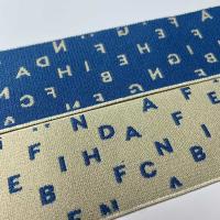 China Modern Design Yarn-dyed Polyester English Letter Jacquard Web Band Elastic Waistband for Headgear for sale