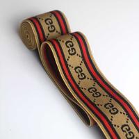 China Custom Fashion Label Nylon/polyester Knitted Jacquard Ribbon Soft Elastic Band for Underwear Boxer Waist Band Belt Custom Logo for sale