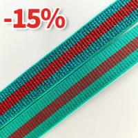 China Two Tone Elastic Webbing Jacquard Elastic Band Stripe Nylon Spandex Band for sale