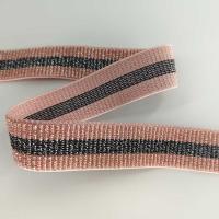 China Fashion stripes elastic band ball custom sizes resistance band elastic factory elastic band crochet for sale