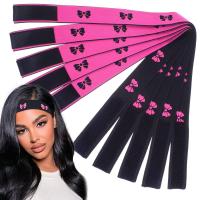 China wholesale free sample manufacturer custom fashion hair elastic band for wigs with magictape for sale