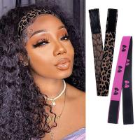 China wholesale free sample manufacturer custom fashion hair elastic band for wigs with magictape for sale