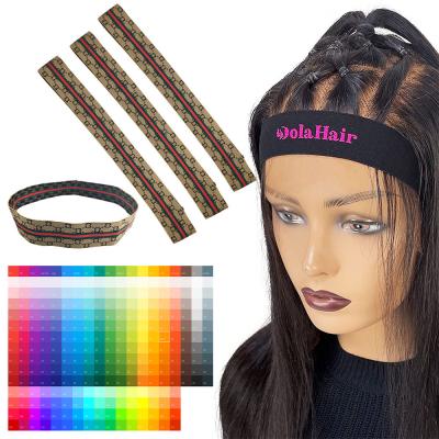 China wholesale free sample manufacturer custom logo edge elastic adjustable wig band edge for sale