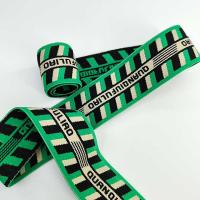 China Custom Embossed Elastic Band Designed Logo Decoration Jacquard Stretchy Band Elastic Band for Headgear for sale