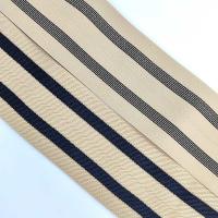 China Free DHL Express Fee Custom Yarn-dyed Polyester English Stripe Jacquard Elastic Waistband for Clothes for sale
