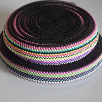 China Custom colorful elastic band fancy pattern knitted webbing for clothing for sale
