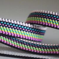 China Custom colorful elastic band fancy pattern knitted webbing for clothing for sale