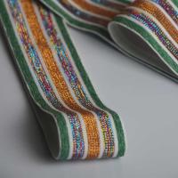 China Customized colorful fancy shiny elastic band knitted elastic band yarn-dyed elastic band for sale