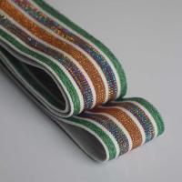 China Customized colorful fancy shiny elastic band knitted elastic band yarn-dyed elastic band for sale
