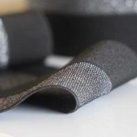 China Glitter Shiny Inter Color Rib Texture Woven Elastic Webbing for Wig Elastic Band for sale