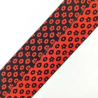China Huge Inventory for Stocking Up Jacquard Web Band Elastic Band Black Flower Pattern Elastic Band for sale