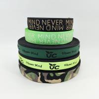 China Free sample wholesale custom color width and logo elastic embroidery band for sale