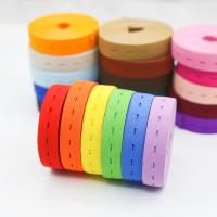 China Free sample manufacturer custom color width buttonhole elastic webbing band for sale