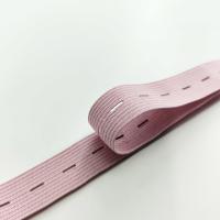 China Free sample manufacturer custom color width buttonhole elastic webbing band for sale