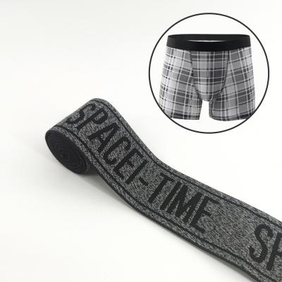 China Free sample manufacturer custom wholesale letter print cotton elastic waistband for sale