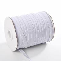 China Free sample manufacturer custom logo white elastic band flat Polyester 8mm for sale