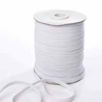 China Free sample manufacturer custom logo white elastic band flat Polyester 8mm for sale