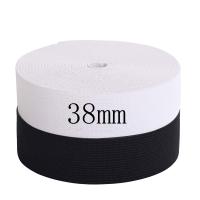 China Free sample manufacturer custom logo color width black and white elastic band sewing 38 mm for sale