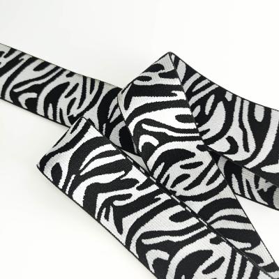 China Free sample manufacturer custom logo zebra elastic band for sale