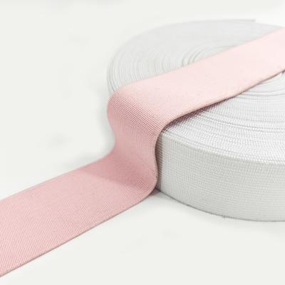 China Free sample manufacturer custom logo flat braided elastic band 6mm for sale