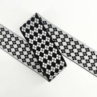 China Free sample manufacturer custom rhombus jacquard elastic band for sale