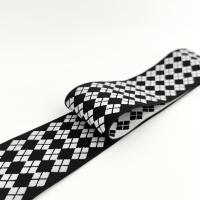 China Free sample manufacturer custom rhombus jacquard elastic band for sale