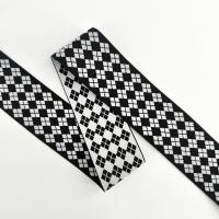 China Free sample manufacturer custom rhombus jacquard elastic band for sale