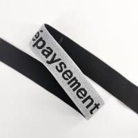 China Free sample manufacturer custom silver jacquard elastic band with factory price for sale