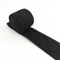 China Free sample custom black jacquard  waistband elastic band with factory price for sale
