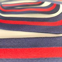 China High Quality and Cost Efficiency Yarn-dyed Polyester English Stripe Jacquard Elastic Belt for Clothes for sale
