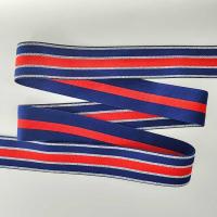 China High Quality and Cost Efficiency Yarn-dyed Polyester English Stripe Jacquard Elastic Belt for Clothes for sale