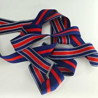 China High Quality and Cost Efficiency Yarn-dyed Polyester English Stripe Jacquard Elastic Belt for Clothes for sale