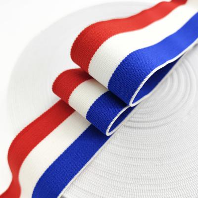 China 4cm Double Side Color Striped Elastic Band Jacquard Elastic Band for Multi usage for sale