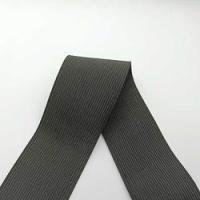 China 4 cm Nylon Black Gray Letter Jacquard Elastic Band for Clothing for sale
