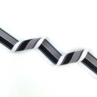 China Stripe Elastic Band Grey Black Elastic Webbing Fold Over Jacquard Elastic Band for Bag for sale