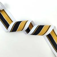 China Jacquard Stripe Band Elastic Web Band Fold Over Elastic Bands for Bags for sale