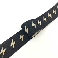 China Free DHL Express Fee Color Black Lightning Pattern Jacquard Elastic Band for sale
